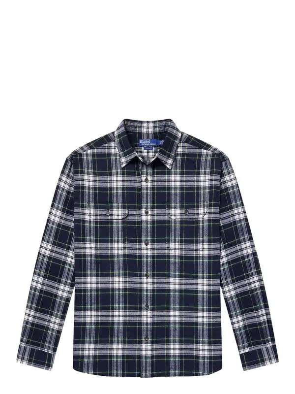 Polo Ralph Lauren Checked Cotton-flannel Shirt - Blue