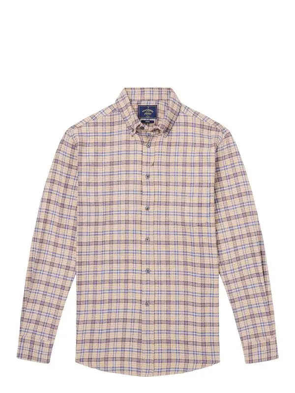 Portuguese Flannel Cedar Checked Cotton-flannel Shirt - Brown