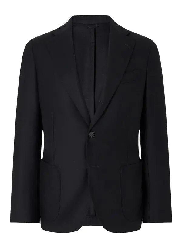 DE PETRILLO Posillipo Wool And Cashmere-blend Twill Suit Jacket - Black