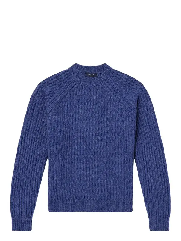 Sease Ribbed Cashmere Sweater - Blue