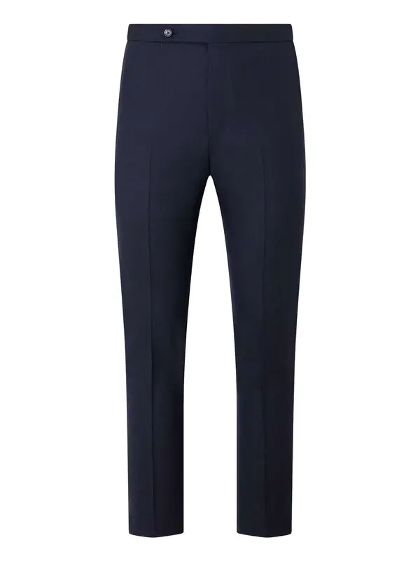 DE PETRILLO Tapered Virgin Wool Suit Trousers - Navy