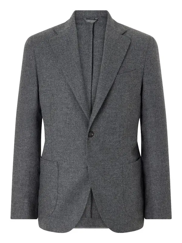 DE PETRILLO Posillipo Wool And Cashmere-blend Suit Jacket - Gray