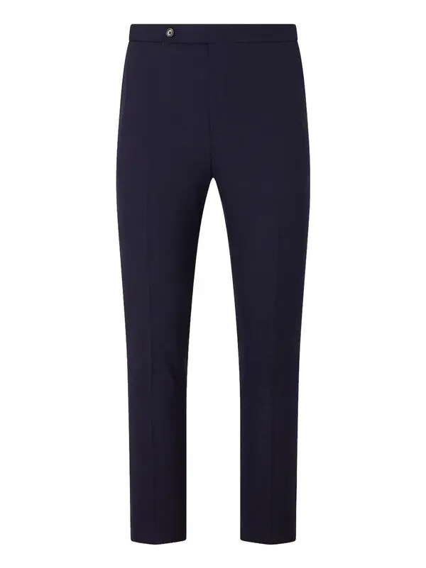 DE PETRILLO Tapered Virgin Wool Suit Trousers - Blue