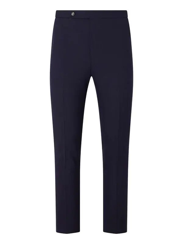 DE PETRILLO Tapered Virgin Wool Suit Trousers - Navy