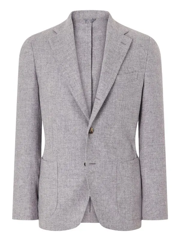 DE PETRILLO Posillipo Wool And Cashmere-blend Blazer - Gray