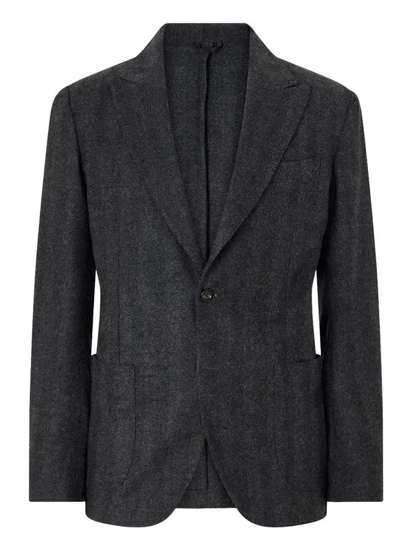 DE PETRILLO Faro Wool And Cashmere-blend Blazer - Gray
