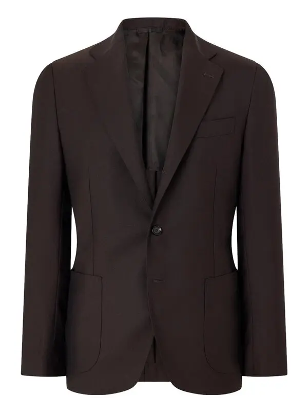 DE PETRILLO Posillipo Virgin Wool-twill Suit Jacket - Brown