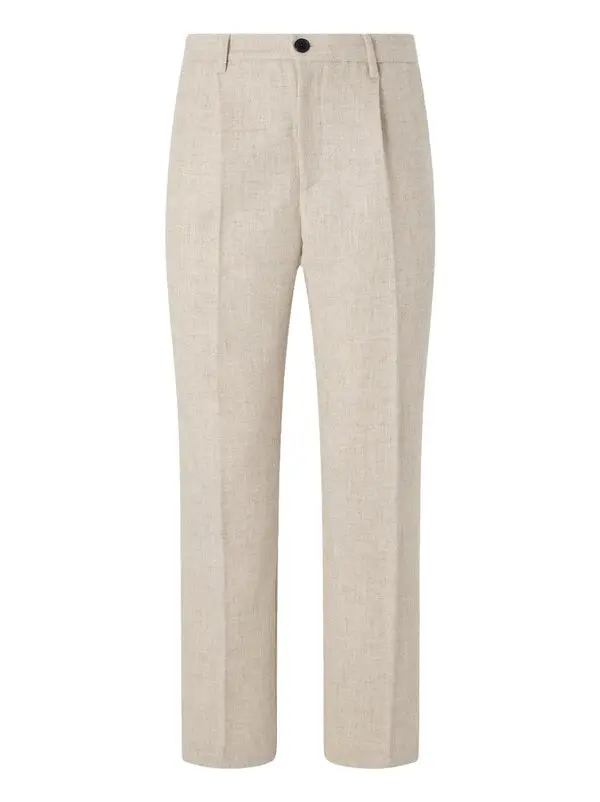 Portuguese Flannel Terroir Straight-leg Pleated Wool-twill Trousers - Neutrals