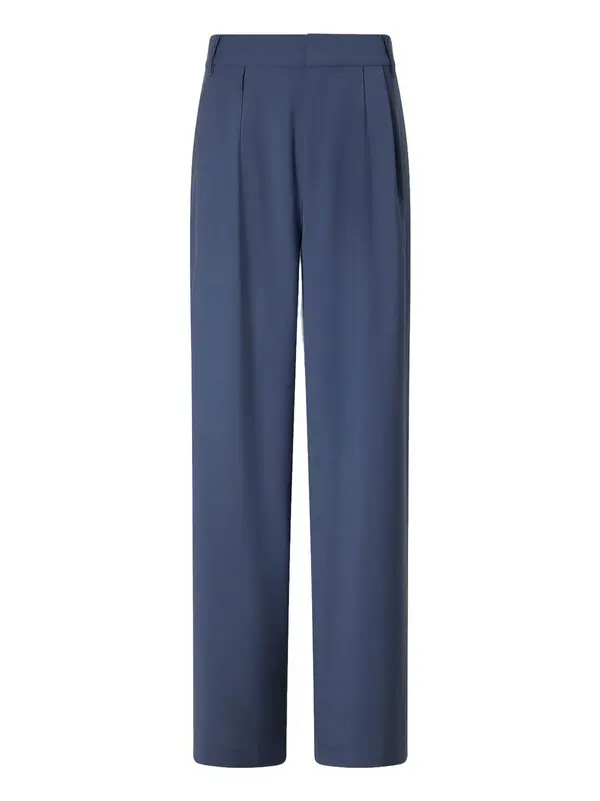 Tibi Woven Wide-leg Pants - Blue