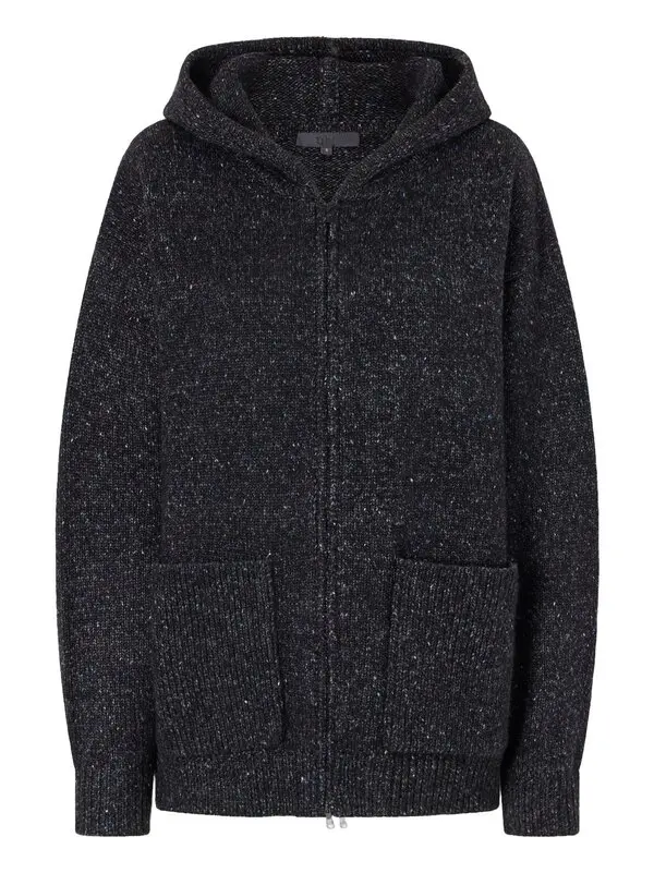 Tibi Hooded Wool-blend Tweed Jacket - Black