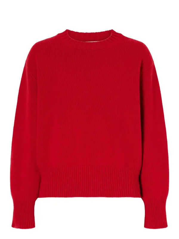 HIGH SPORT Haley Wool And Cashmere-blend Sweater - Red