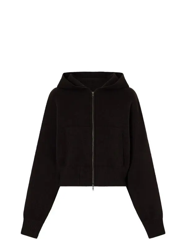 LISA YANG Lilia Cropped Cashmere Hoodie - Brown