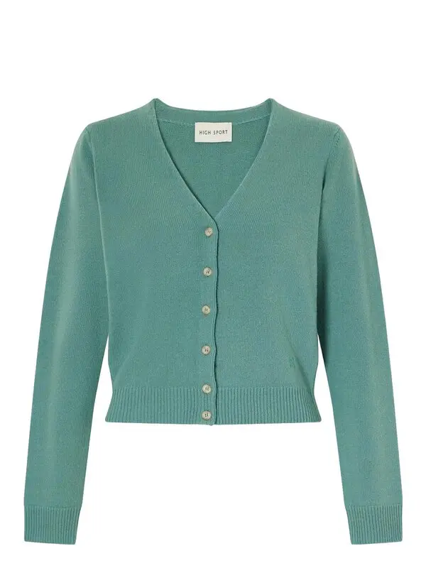 HIGH SPORT Cardigen Wool And Cashmere-blend Cardigan - Green