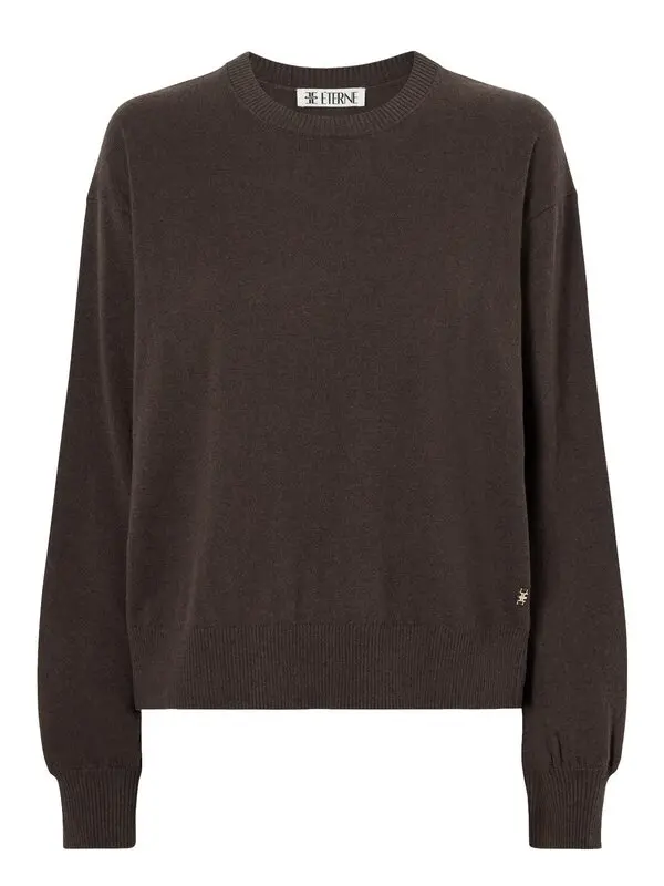 Eterne Cotton And Cashmere-blend Sweater - Brown