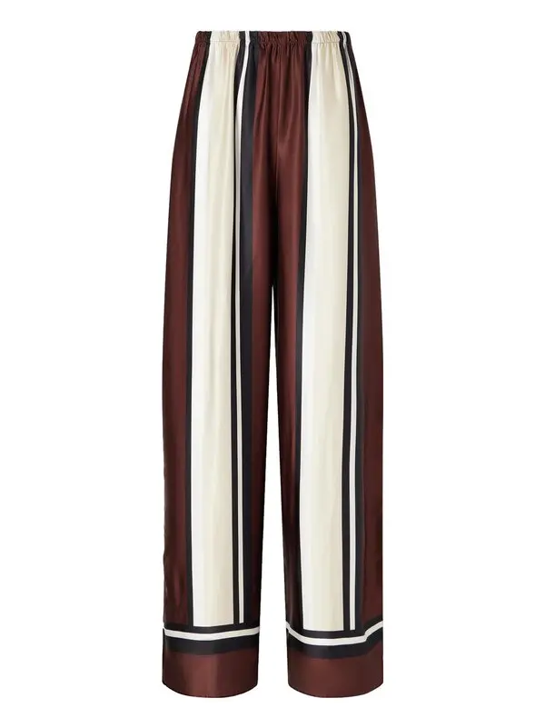 Faithfull The Brand Jensen Satin Wide-leg Pants - Multi