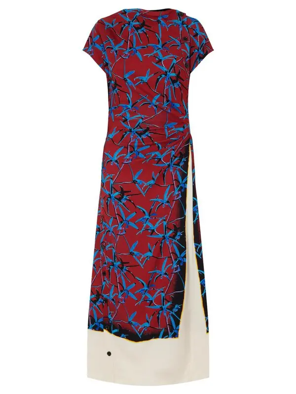 Proenza Schouler Anais Printed Stretch-cady Maxi Dress - Red