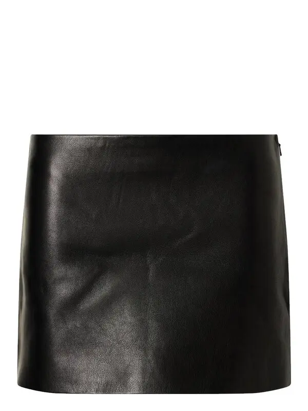 Khaite Jett Textured-leather Mini Skirt - Black