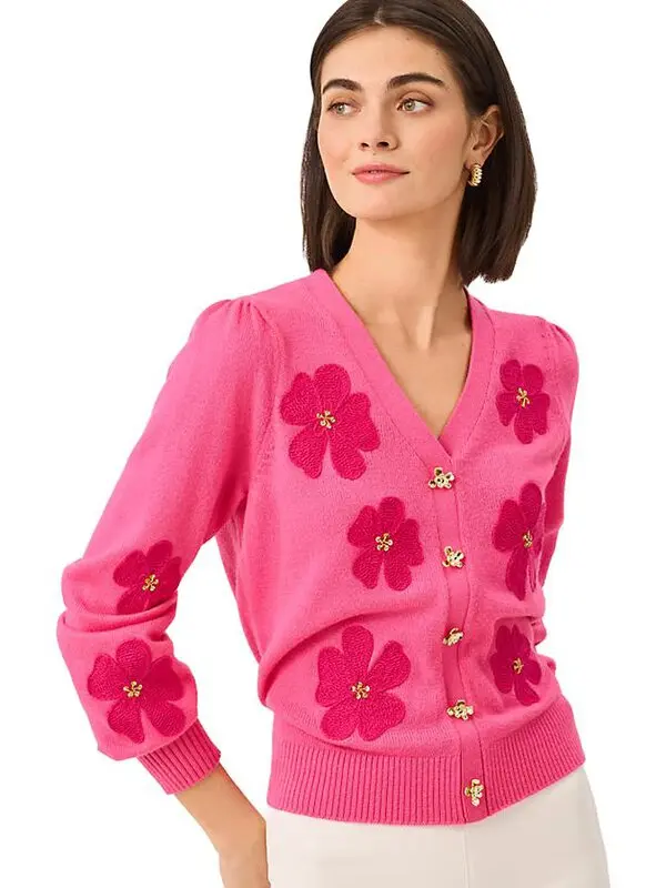 Lilly Pulitzer® Millard Pullover Sweater In Long Sleeves, V-neck - Pink