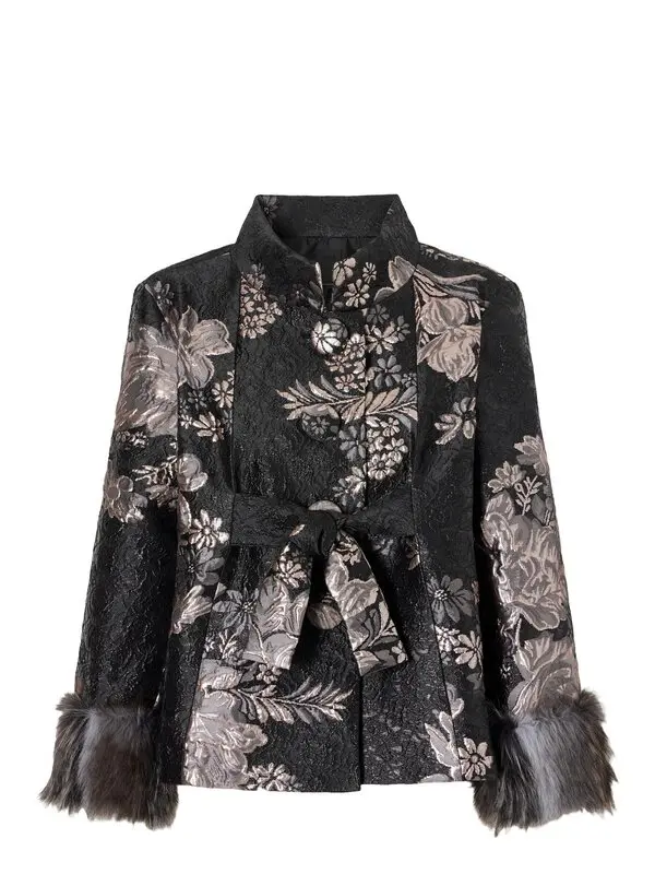 Anna Sui Arcadia Floral-brocade Jacket - Multi
