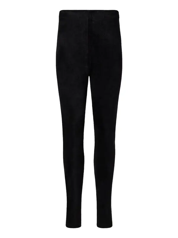 Alaïa High-rise Velvet Leggings - Black