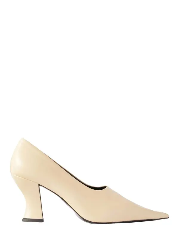 Khaite Colleen 75 Leather Pumps - Cream