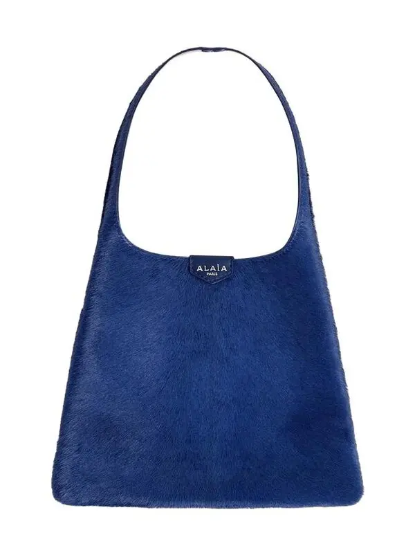 Alaïa Mini Hobo Bag In Haircalf - Blue