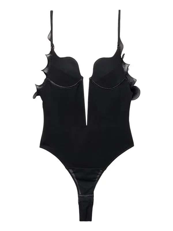 TOM FORD Silk Crepe Bodysuit - Black