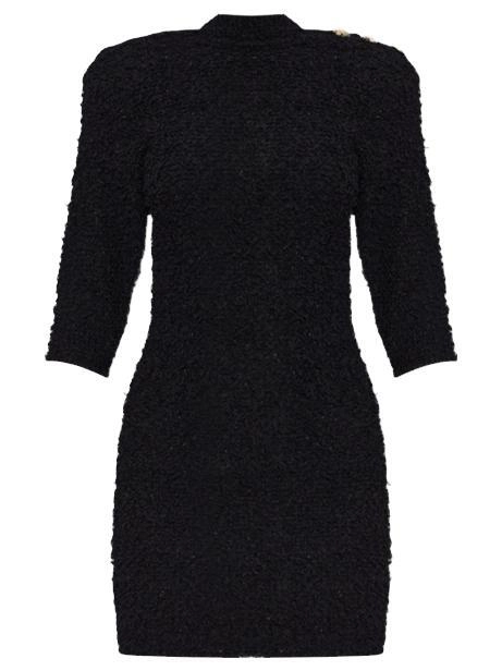Balmain Long-sleeved Dress - Black