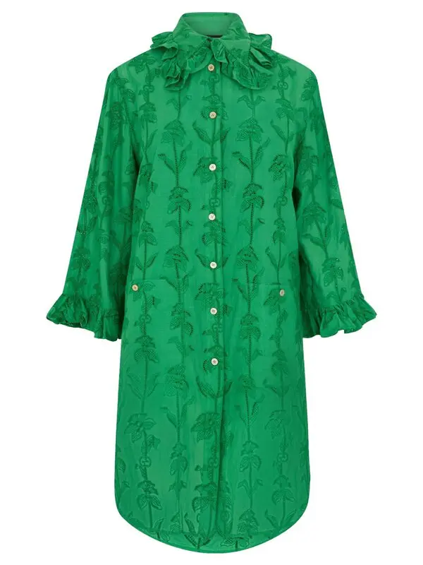 Gucci Jacquard Shirt Midi Dress - No