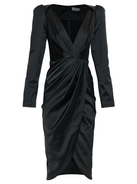 Balmain Long-sleeved Dress - Black