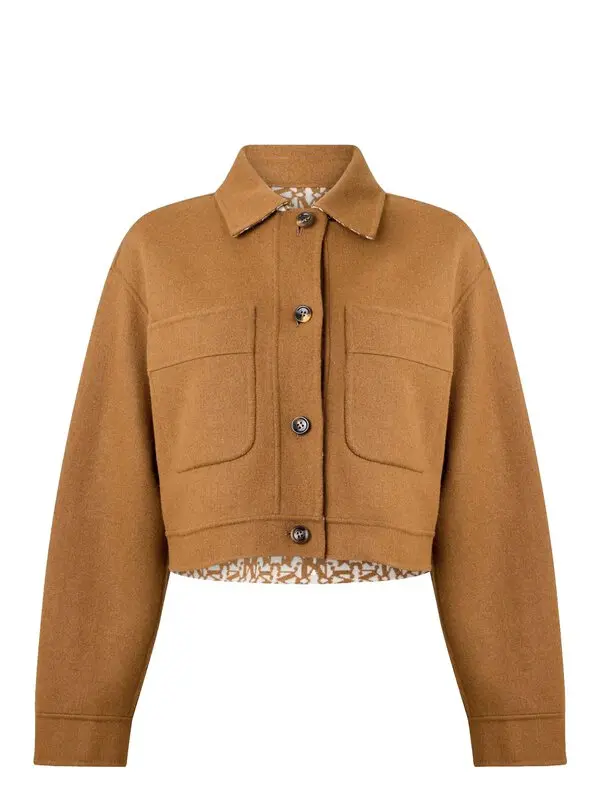 Max Mara Cropped Lapel Jacket - Brown