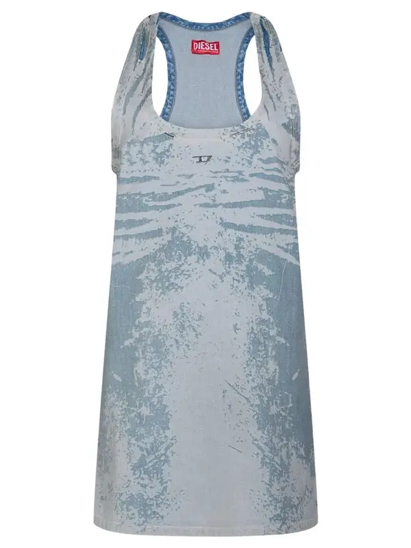 DIESEL® Light-wash Denim Bodycon Dress - Blue