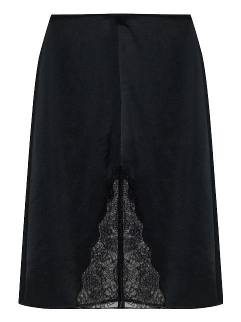 ANINE BING Mid-length Skirt With Slit Detail - Black