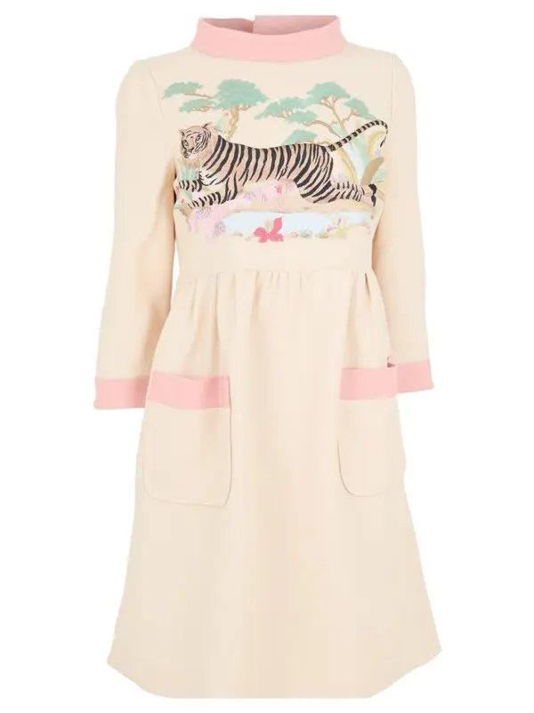Gucci Tigerprint Longsleeve Dress - No