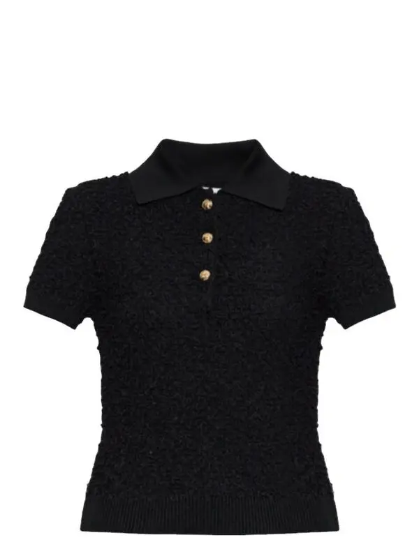 Balmain Short-sleeved Polo Shirt - Black