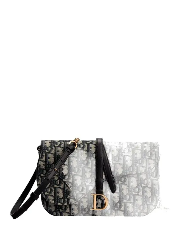 Dior Gallop Saddle Chain Clutch - Blue