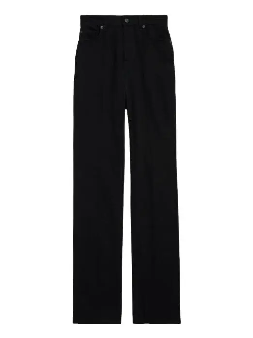 Balenciaga High-waisted Slim-fit Jeans - Black