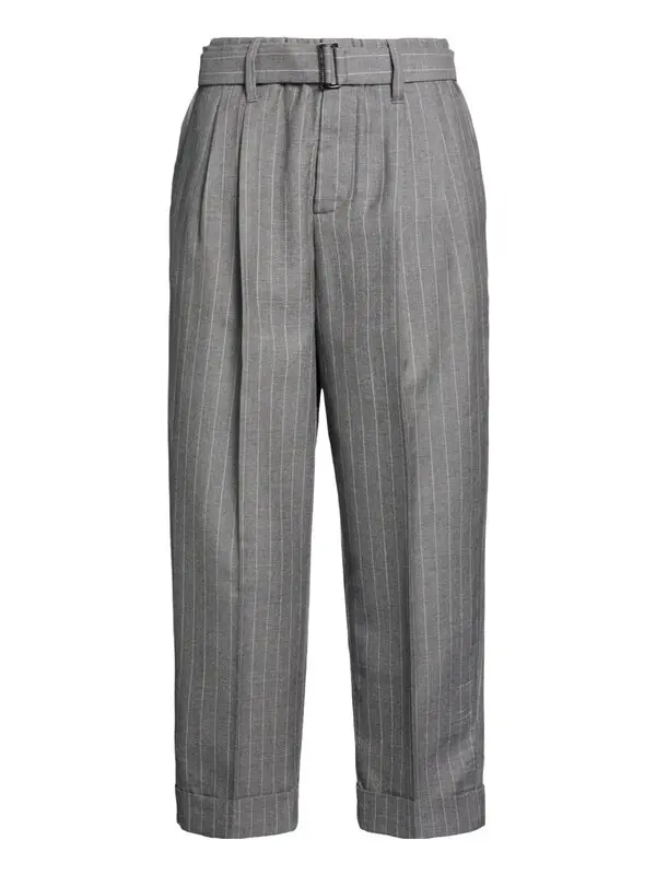 Brunello Cucinelli Striped Casual Trousers - Gray
