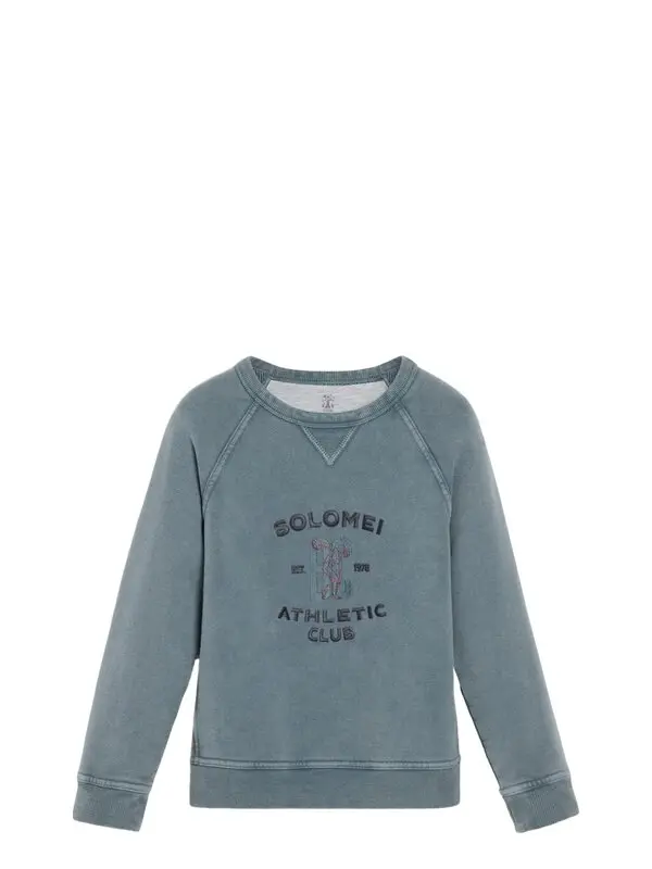Brunello Cucinelli Long-sleeved Sweatshirt - Sky-blue