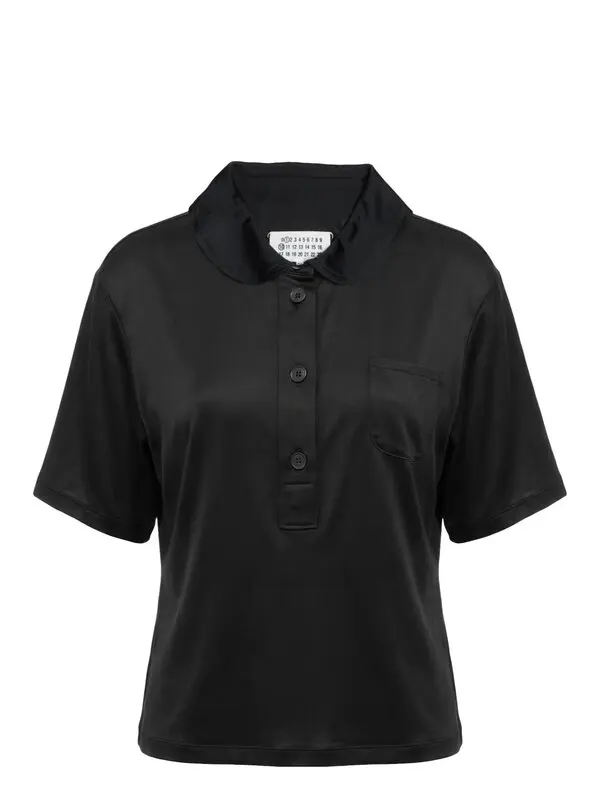 MAISON MARGIELA Solid-color Short-sleeved T-shirt - Black