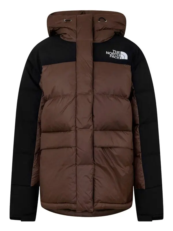 The North Face Colorblock Hooded Down Jacket - Black