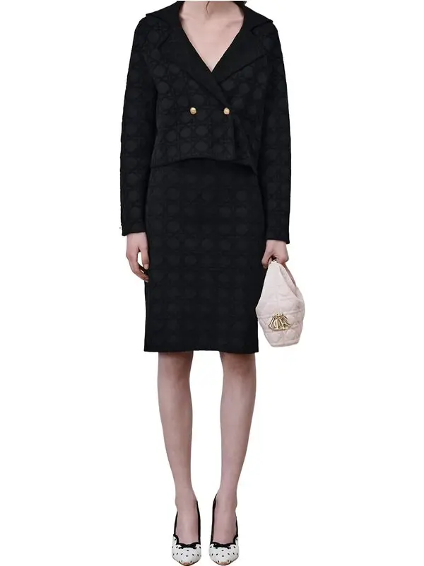 Dior Cannage Pencil Skirt - Black