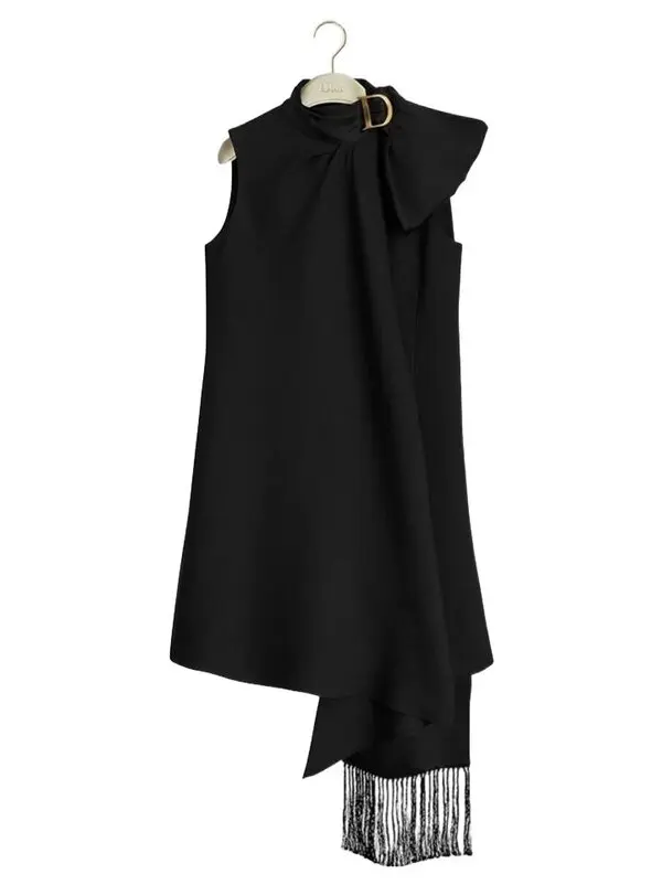 Dior Dress With Draped Neckline - Black