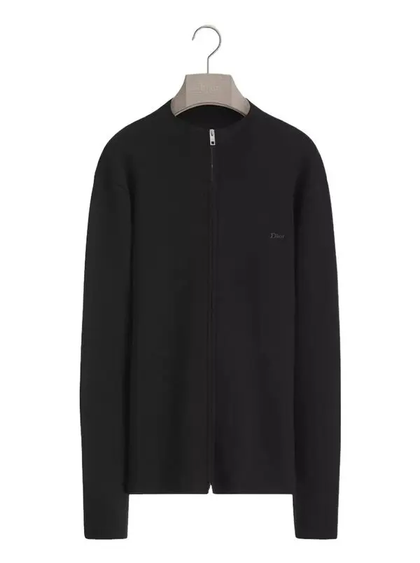 Dior Zipped Jacket With Stand Collar - Black