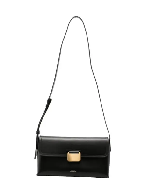 A.p.c. Small Simone Logo-print Leather Shoulder Bag - Black