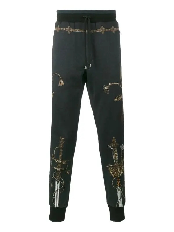 Dolce & Gabbana Printed Track Pants - Black