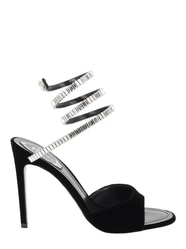 Rene Caovilla Sandalo Cleo Spark Con Tacco - Black
