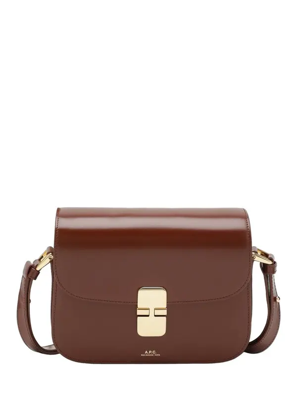 A.p.c. Small Grace Shoulder Bag In Hazelnut - Brown