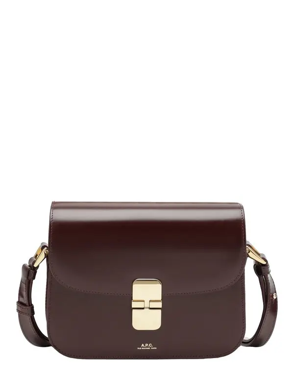 A.p.c. Small Grace Shoulder Bag In Wine - Red
