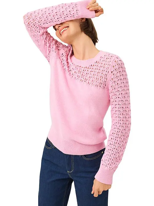 Lilly Pulitzer® Daisa Sweater In Straight Fit, Long Sleeves, Crewneck - Pink